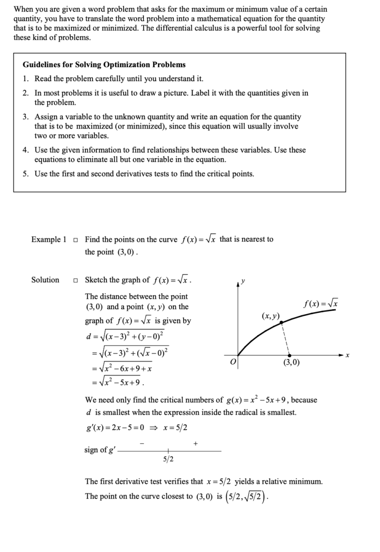 Optimization Problems in Calculus | IB Math Guide